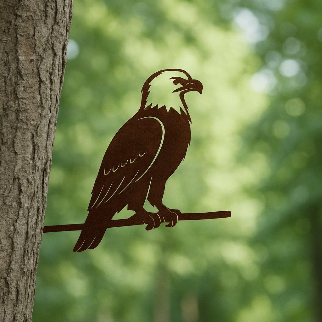 Eagle Tap-In Tree Stake – Corten® Steel Garden Accent – White Mountain ...